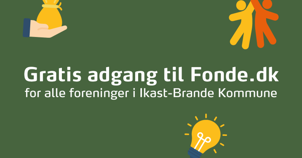 Fonde.dk - gratis adgang for foreninger i Ikast-Brande Kommune. | Ikast-Brande Kommune